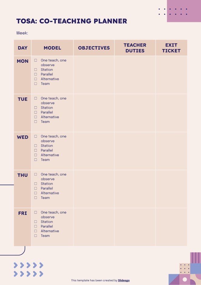 Teacher On Special Assignment Planner Presentation