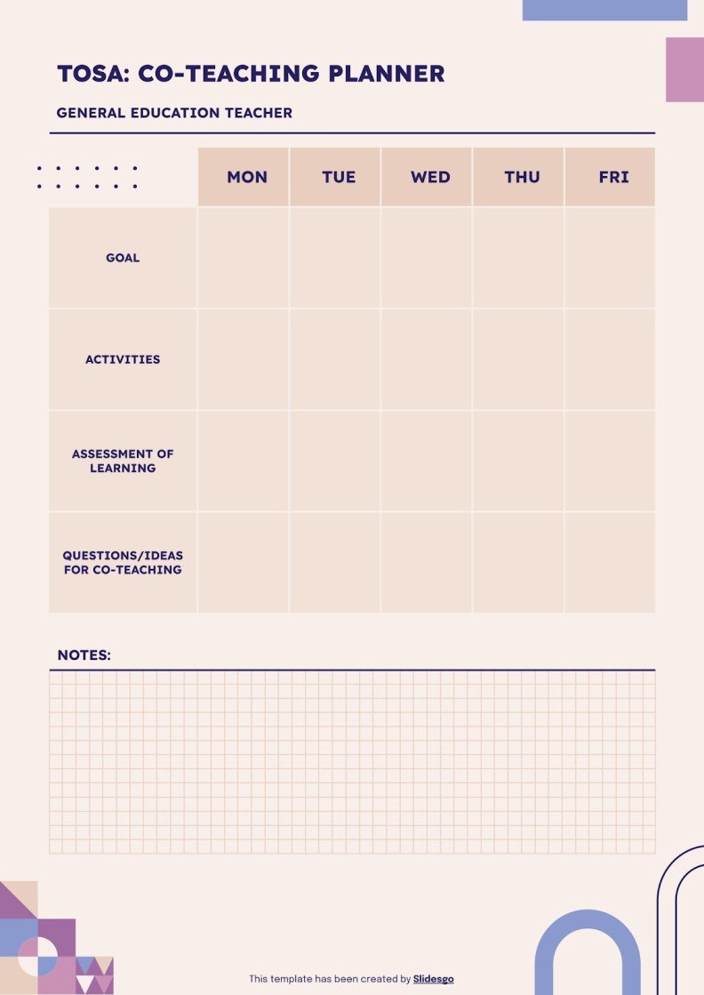 Teacher On Special Assignment Planner Presentation