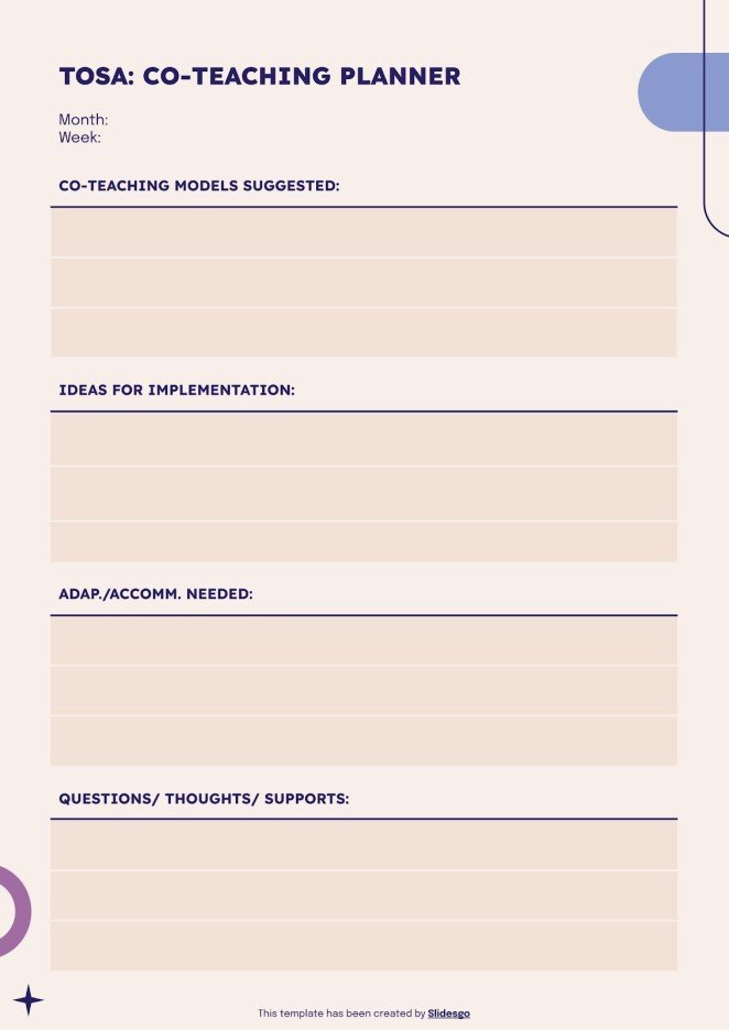Teacher On Special Assignment Planner Presentation