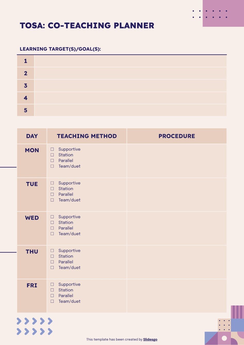 Teacher On Special Assignment Planner Presentation