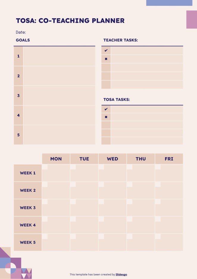 Teacher On Special Assignment Planner Presentation