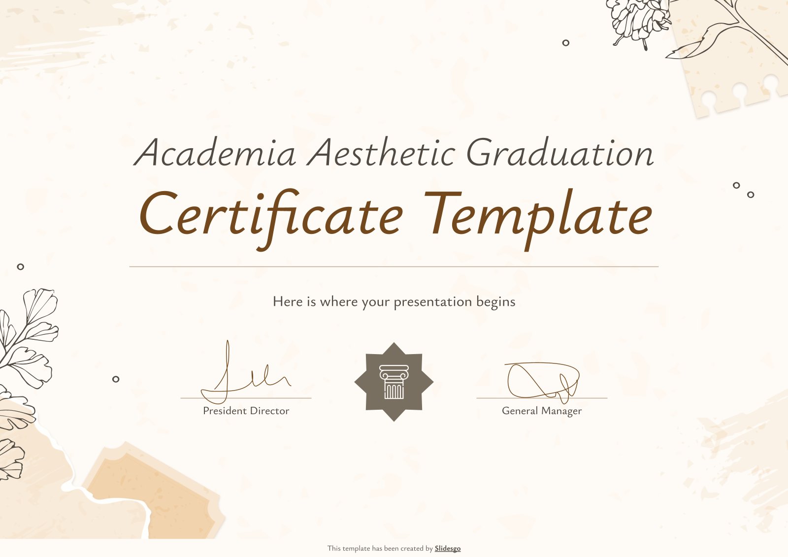 Apresentação Modelo de certificado de graduação em estética da academia