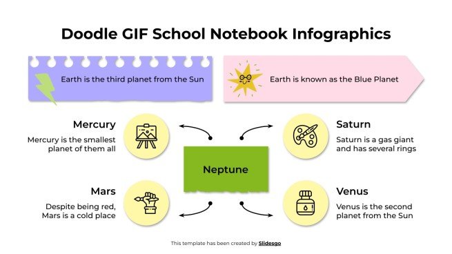 Doodle GIF School Notebook Infographics Presentation