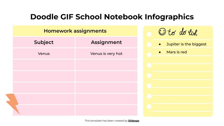 Doodle GIF School Notebook Infographics Presentation