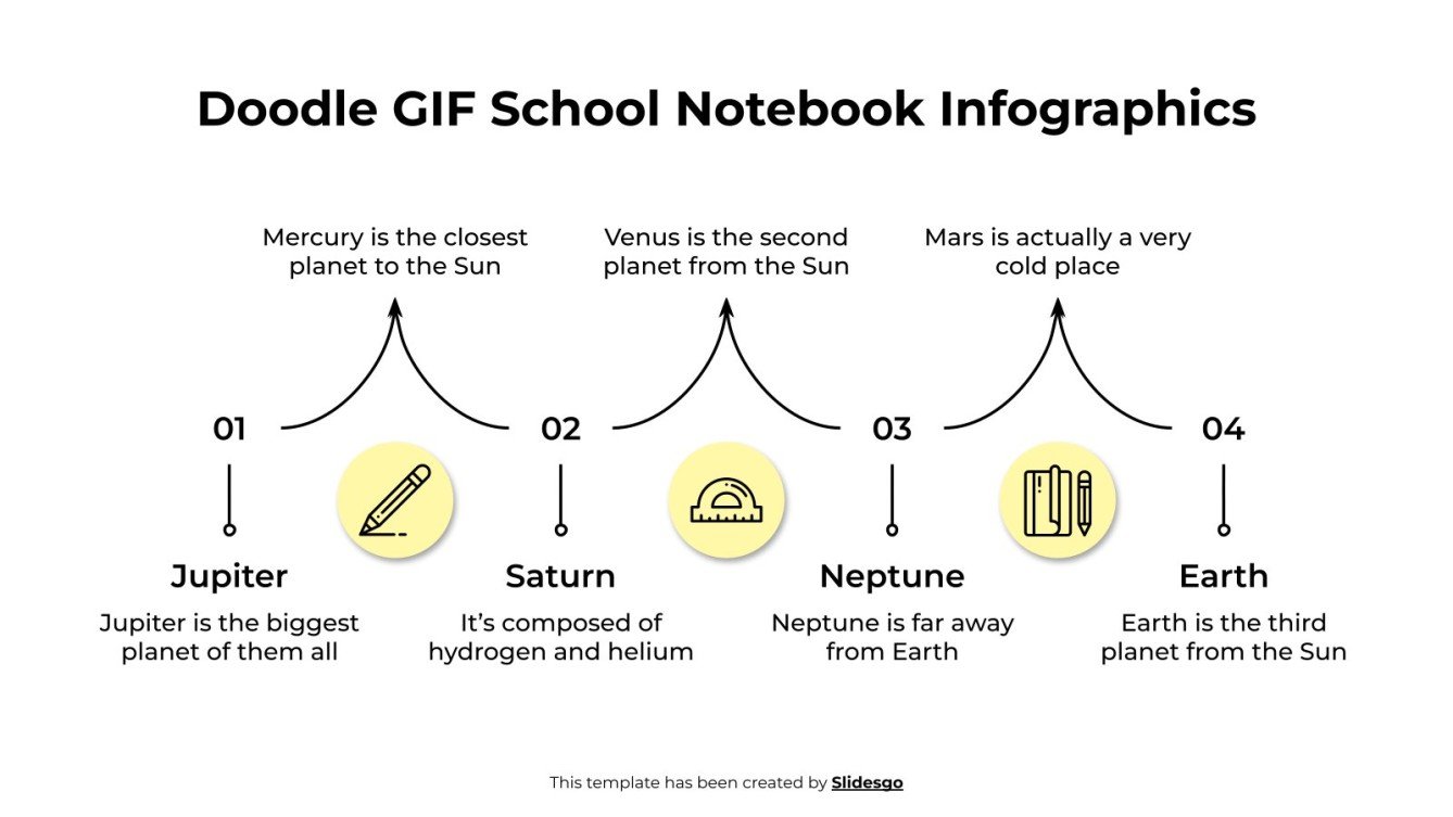 Doodle GIF School Notebook Infographics Presentation