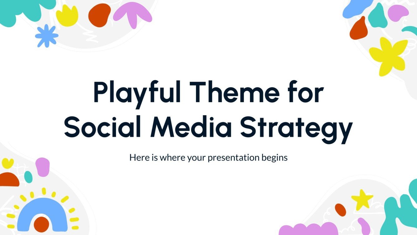 Playful Theme for Social Media Strategy Presentation