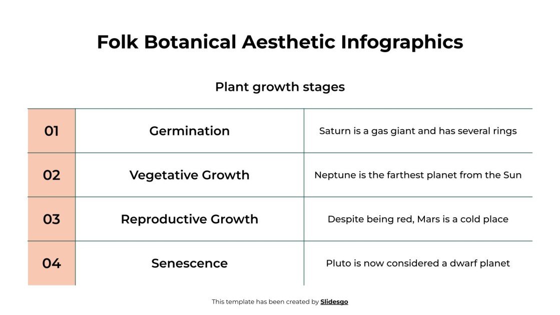Folk Botanical Aesthetic Infographics Template