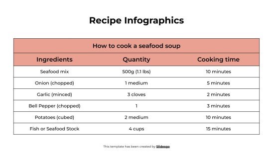 Recipe Infographics Template