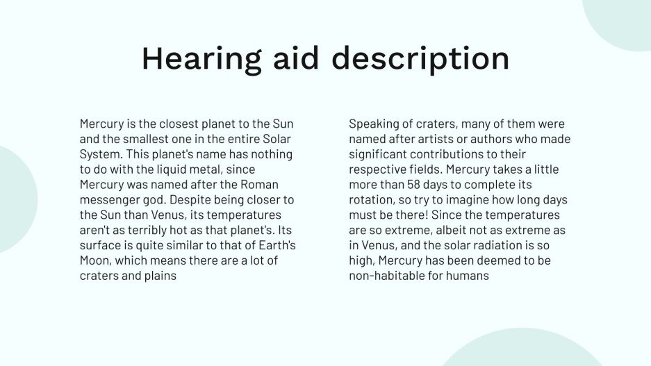 Hearing Aids for Hearing Impaired Presentation