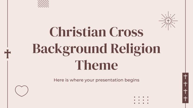 Christian Cross Background Religion Theme Presentation