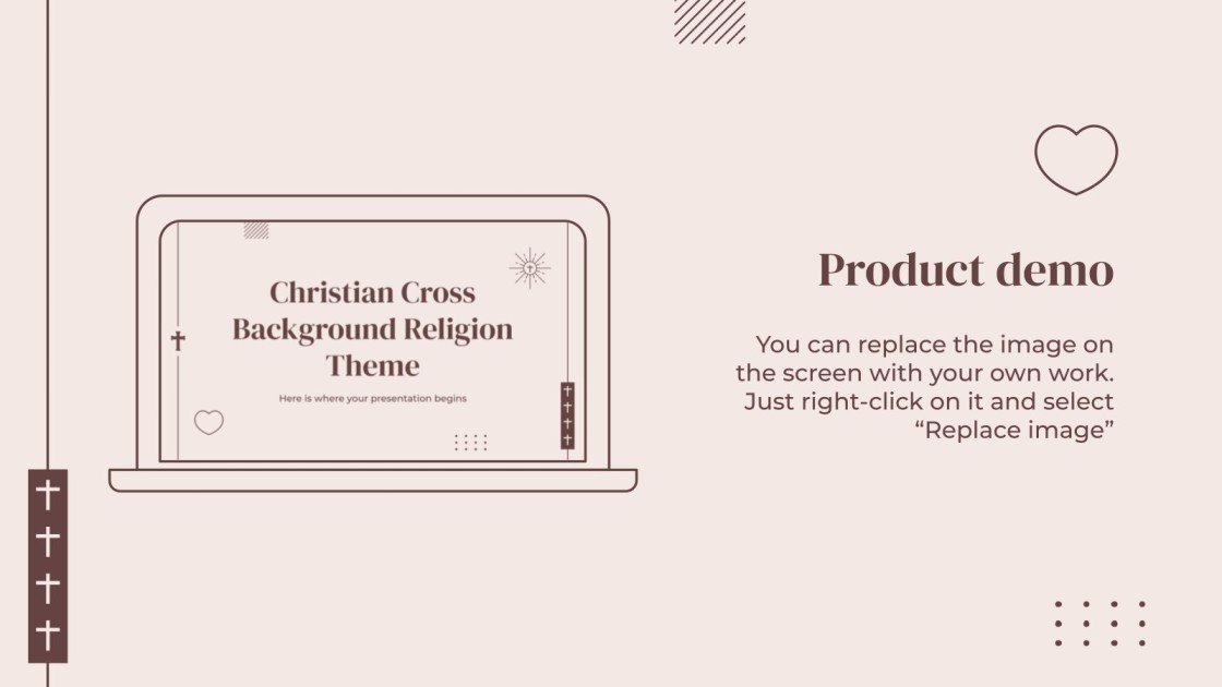 Christian Cross Background Religion Theme Presentation