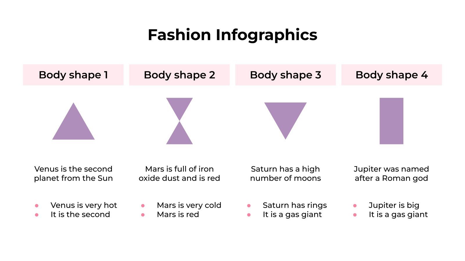 Fashion Infographics Presentation