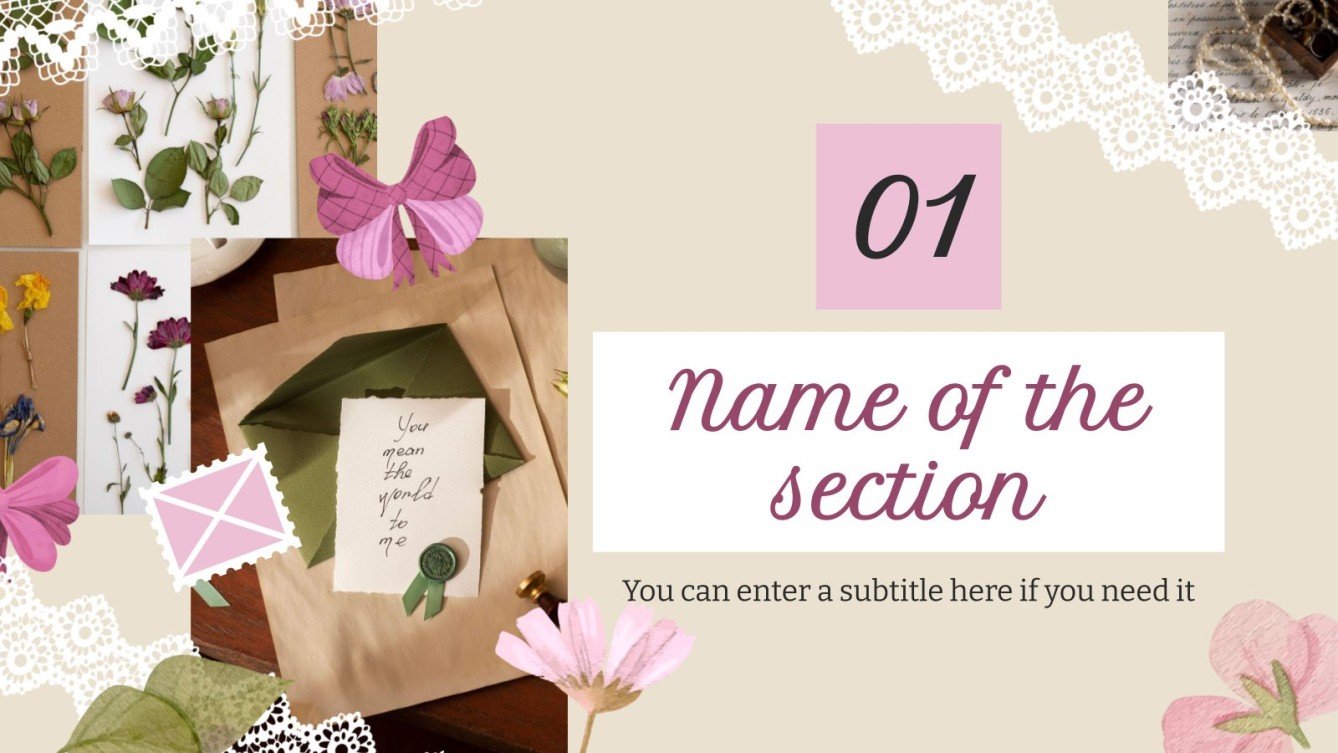 Coquette Aesthetic Scrapbook Presentation