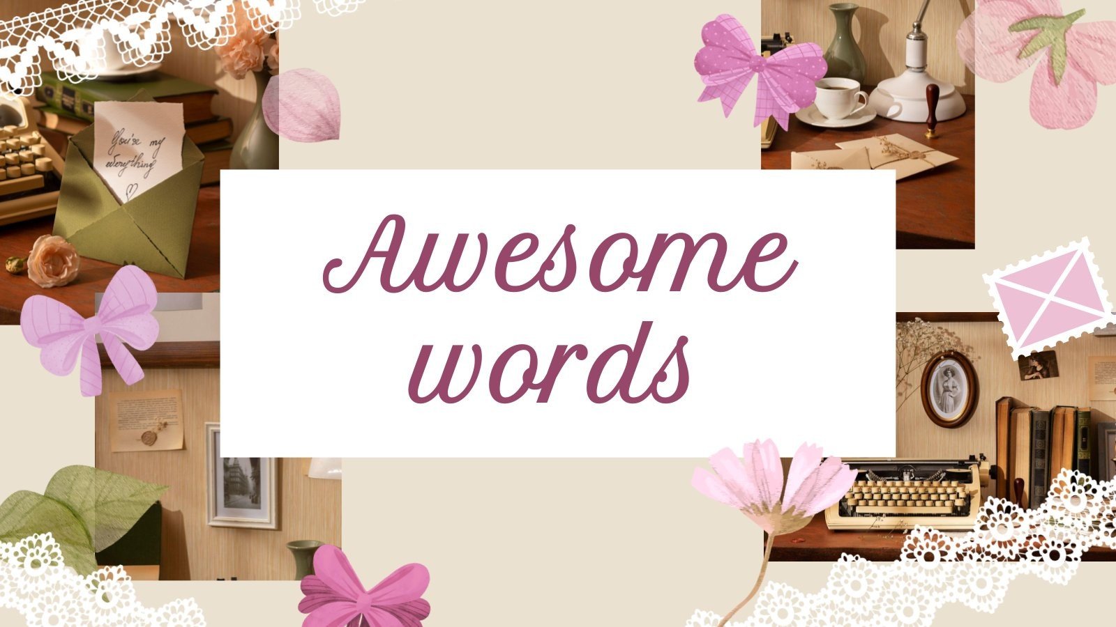 Coquette Aesthetic Scrapbook Presentation