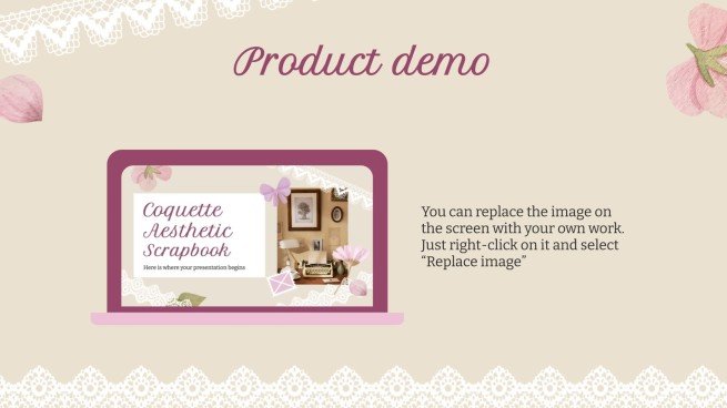 Coquette Aesthetic Scrapbook Presentation