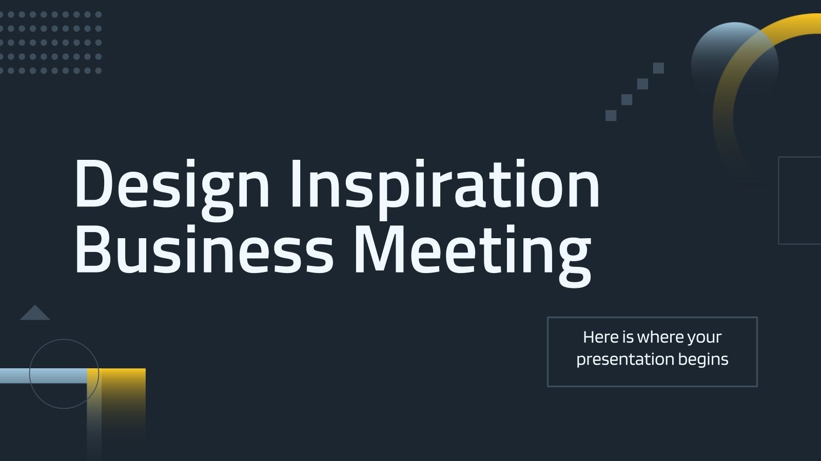 Design Inspiration Business Meeting Presentation