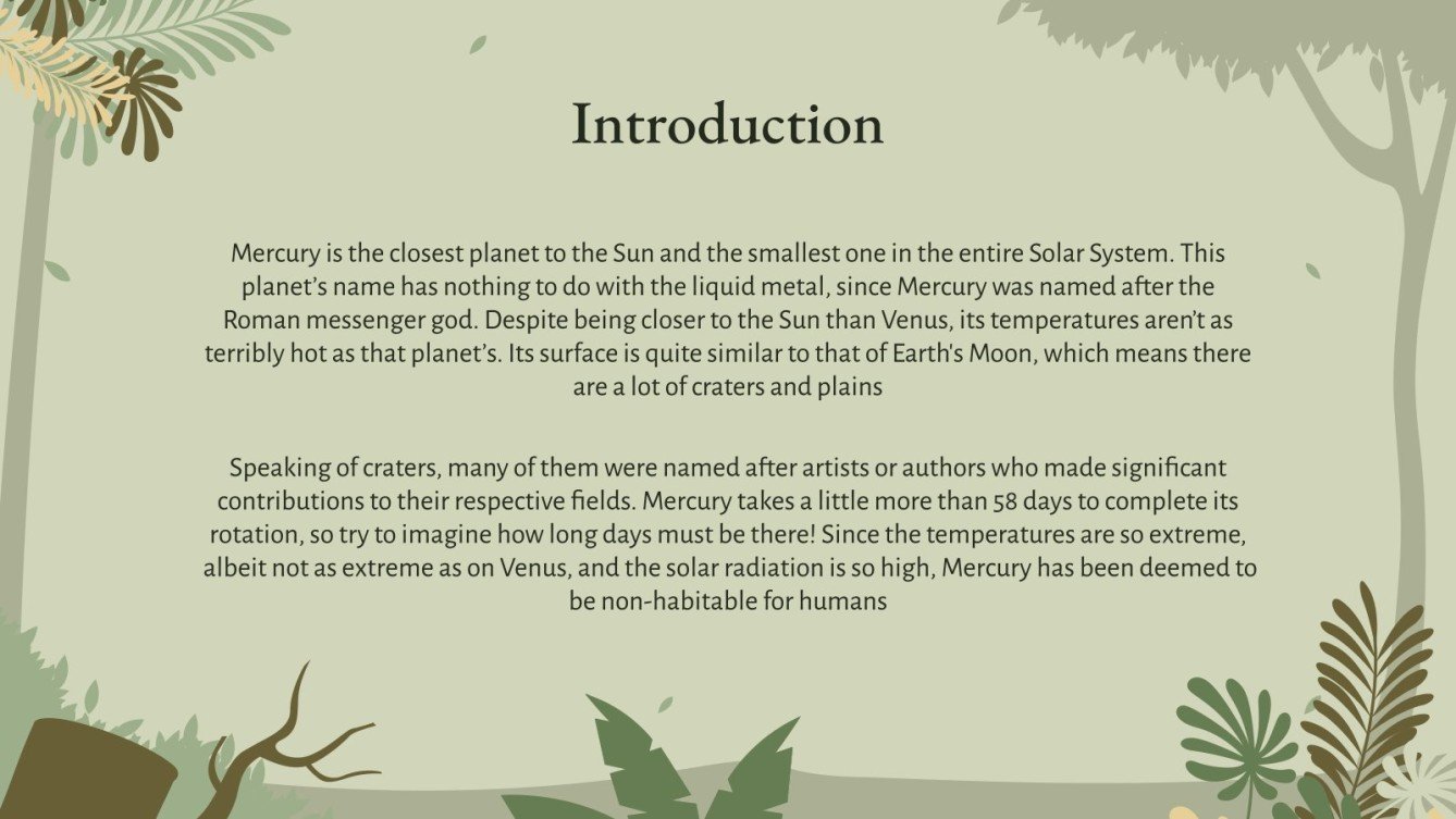 Rainforest Style Slideshow Presentation