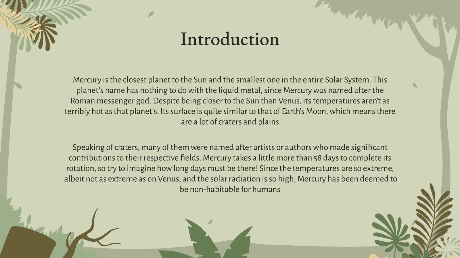 Rainforest Style Slideshow Presentation