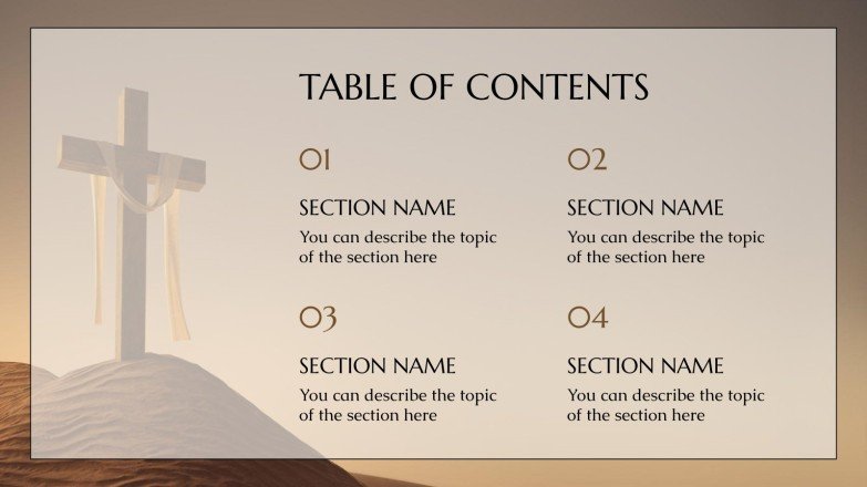 Christian Cross Background Theme Presentation