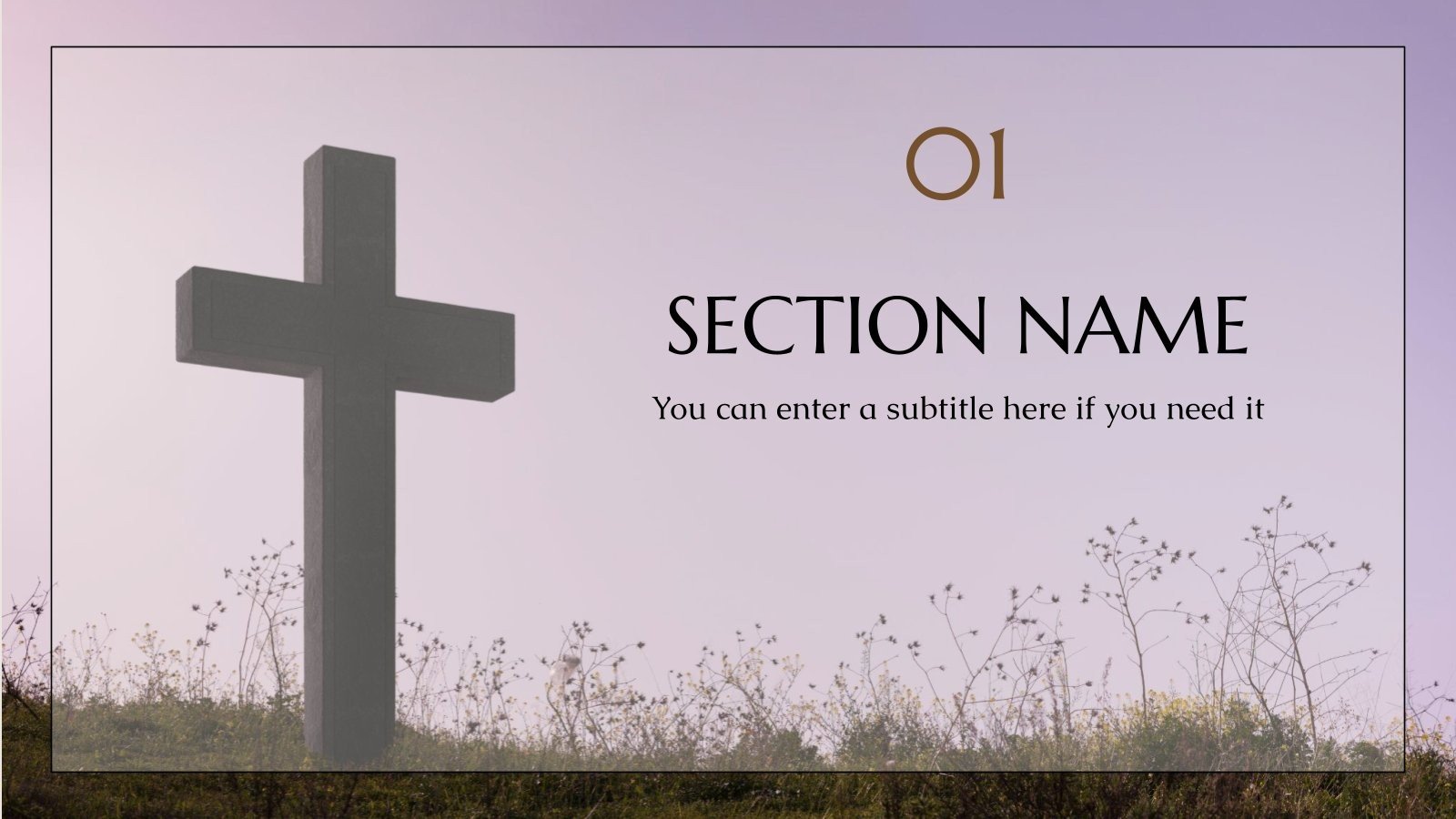 Christian Cross Background Theme Presentation