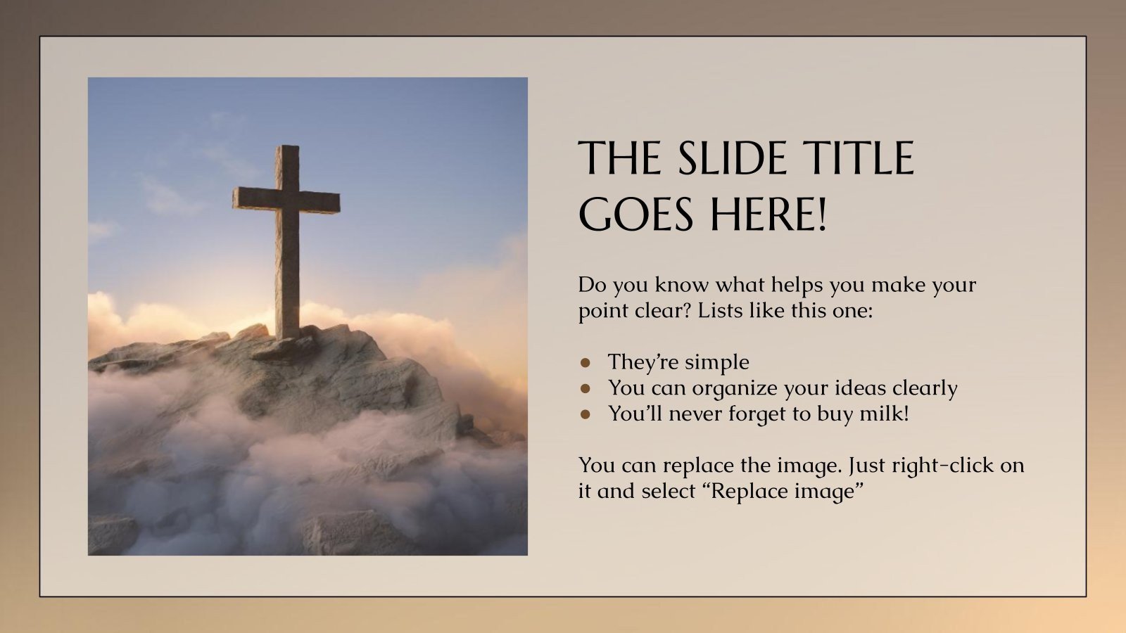 Christian Cross Background Theme Presentation
