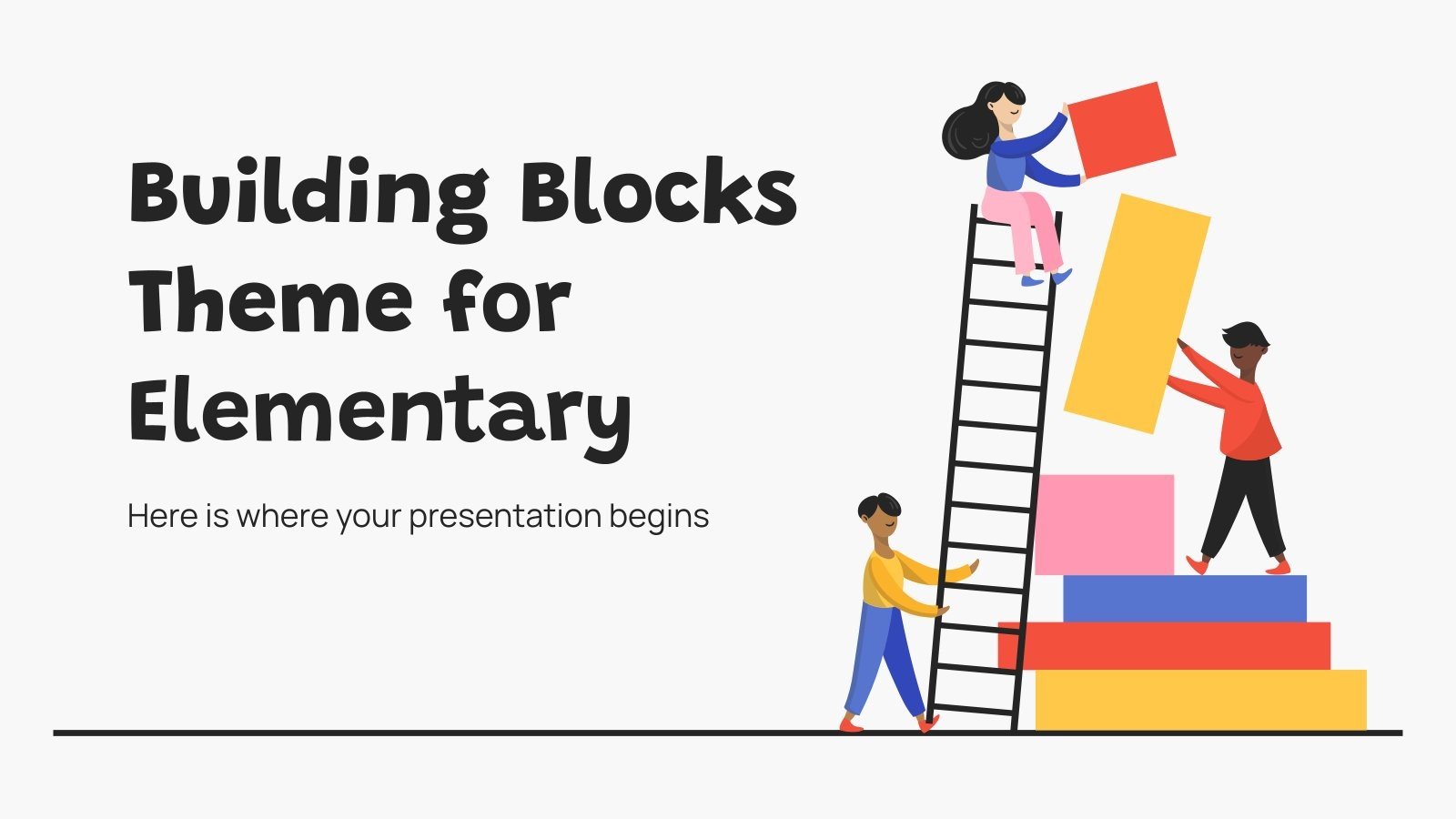 Building Blocks Theme for Elementary Presentation