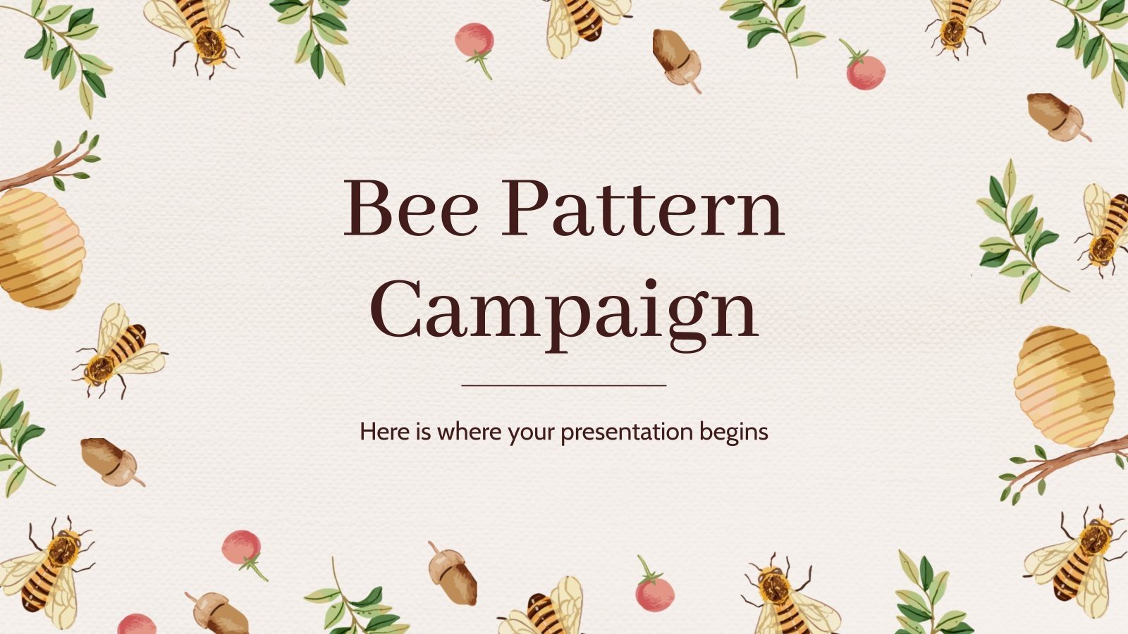 Free Google Slides & PowerPoint templates about bees