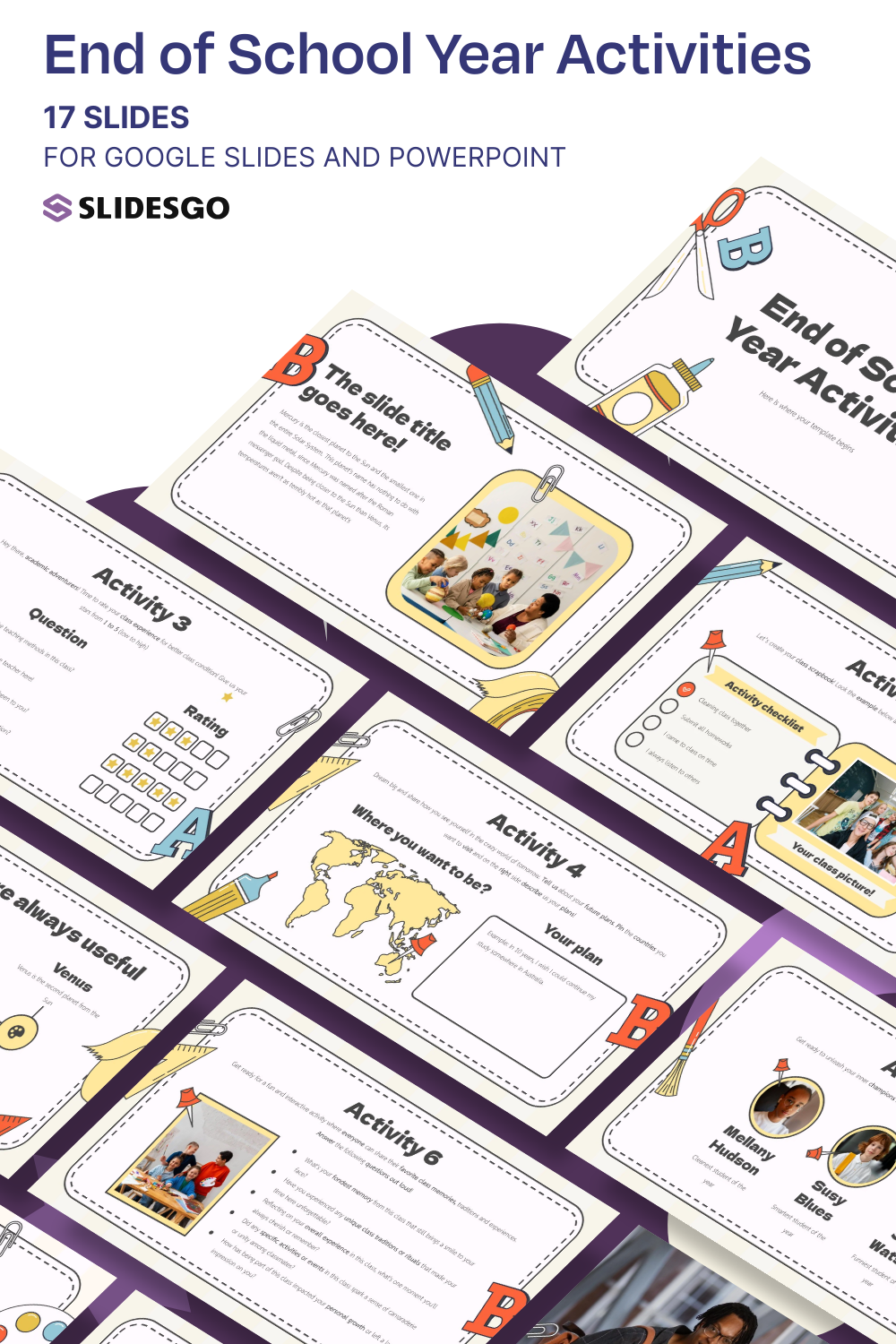 End of School Year Activities Presentation