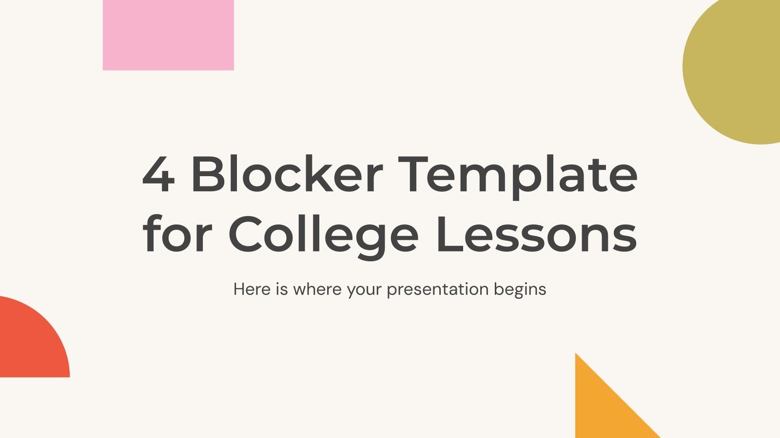 Plantilla de 4 bloques para Google Slides y PowerPoint