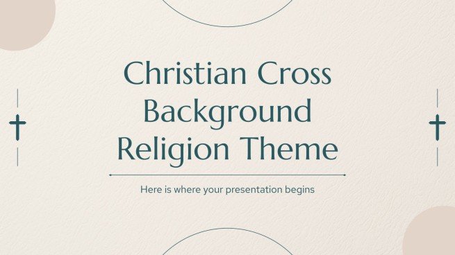 Presentación Tema de religión de fondo de cruz cristiana