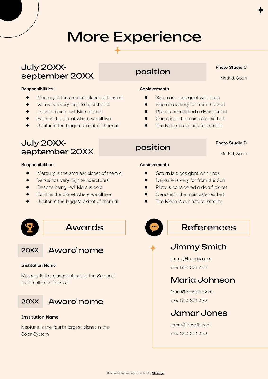 Design Inspiration CV Presentation