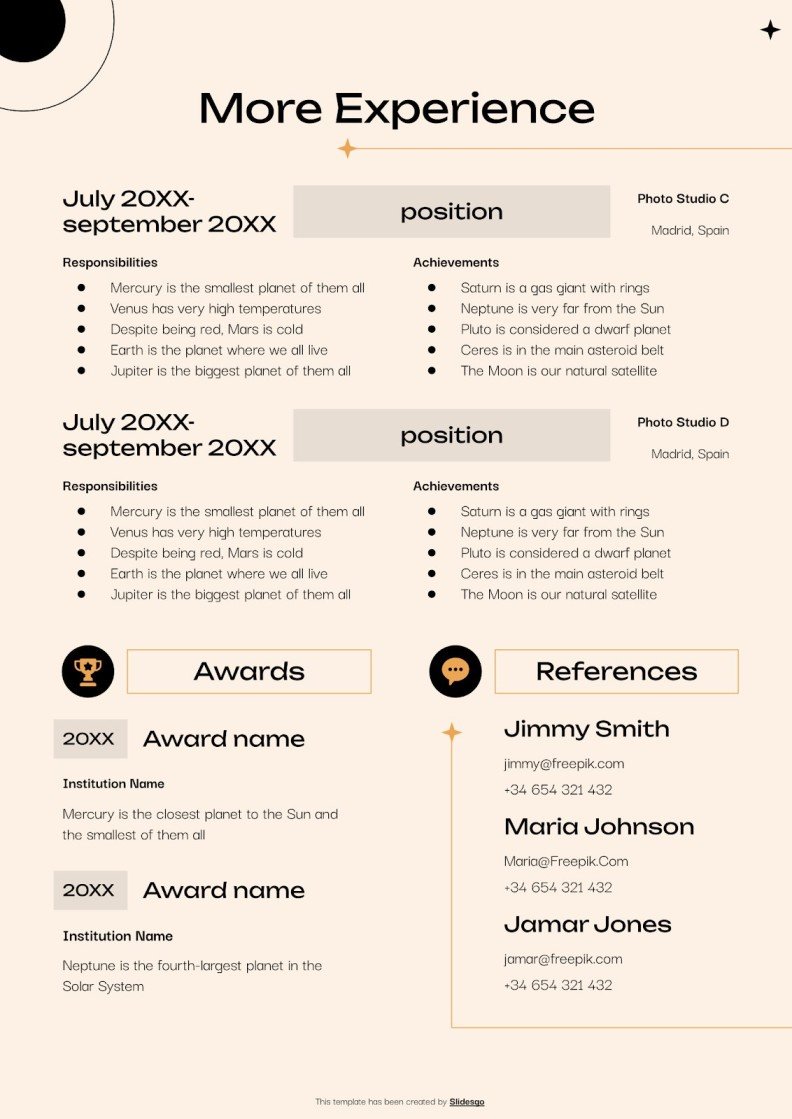 Design Inspiration CV Presentation