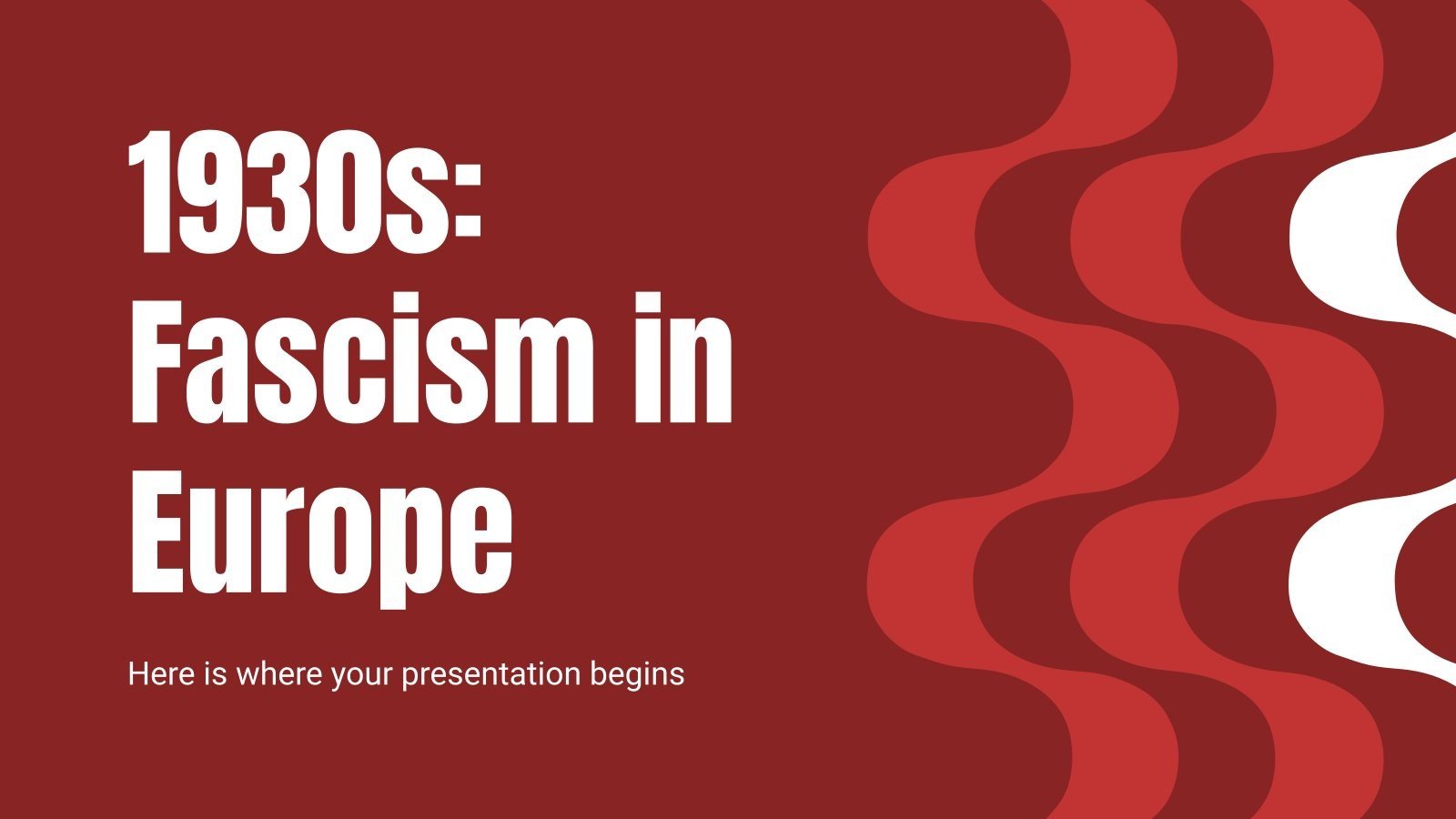 1930s: Fascism in Europe Presentation