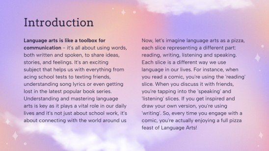 Language Arts Subject for High School Fantasy Stories