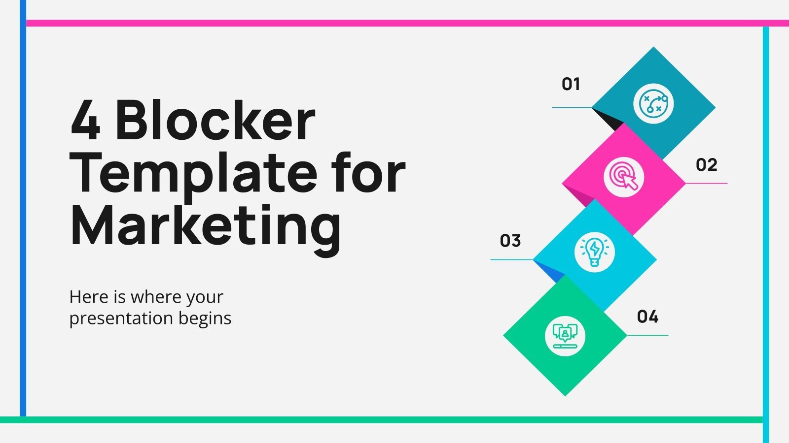 4 Blocker Template for Marketing Presentation