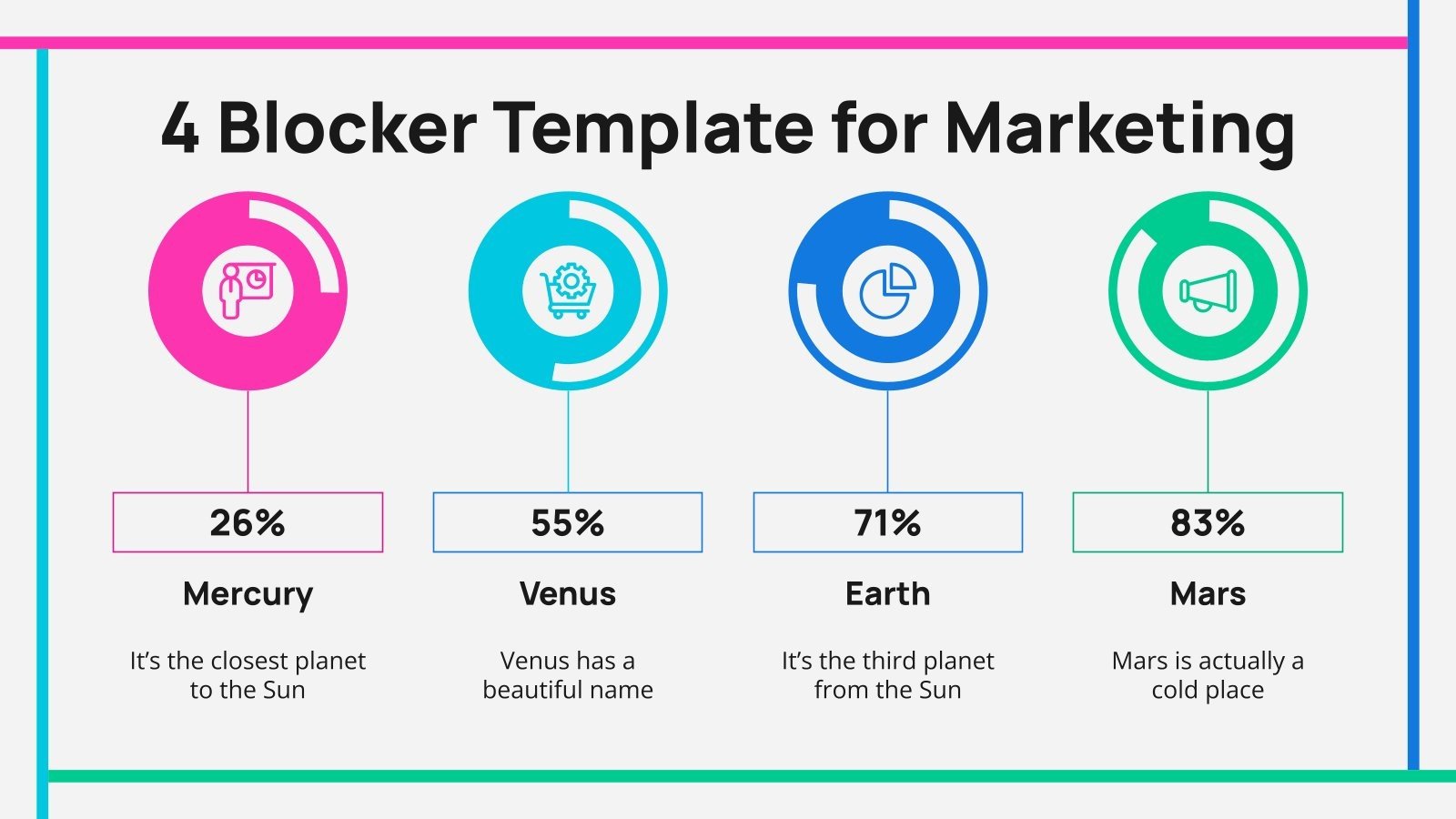 4 Blocker Template for Marketing Presentation