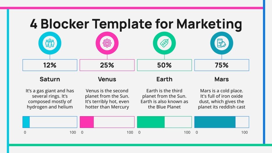 4 Blocker Template for Marketing Presentation