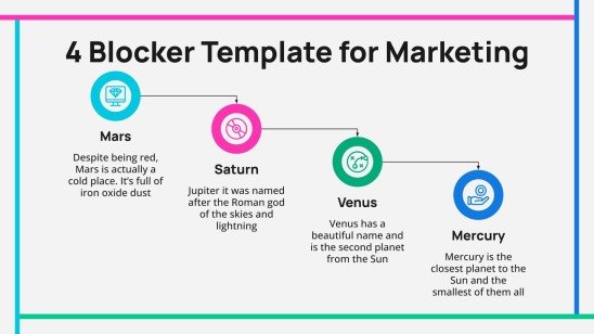 4 Blocker Template for Marketing Presentation