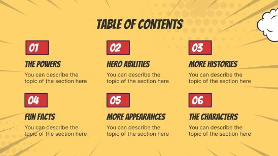 Superhero Stats Theme Presentation