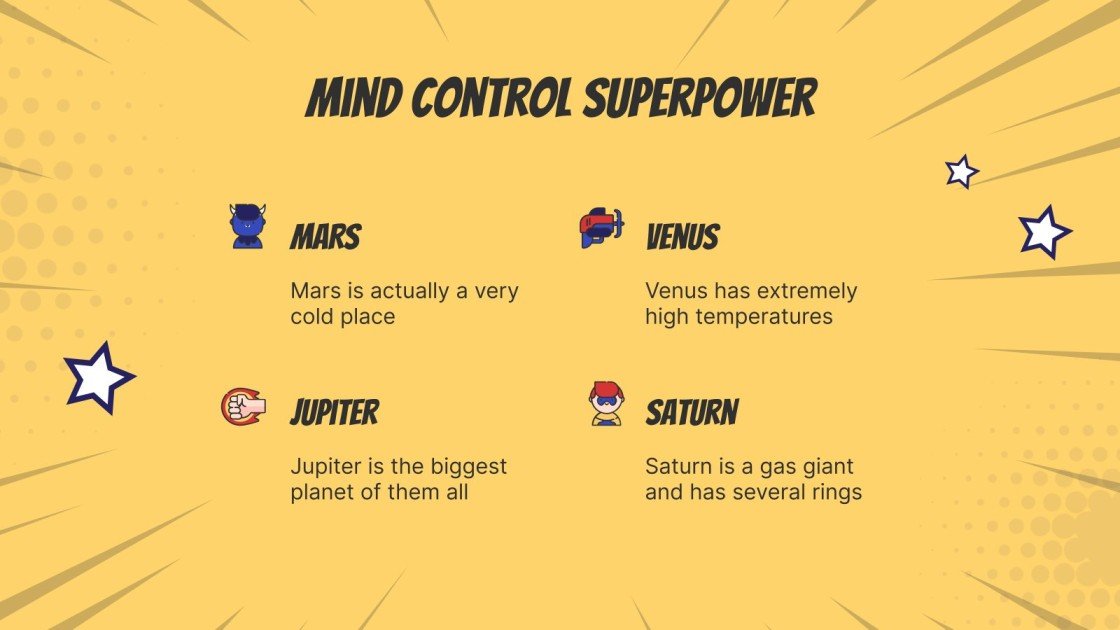 Superhero Stats Theme Presentation