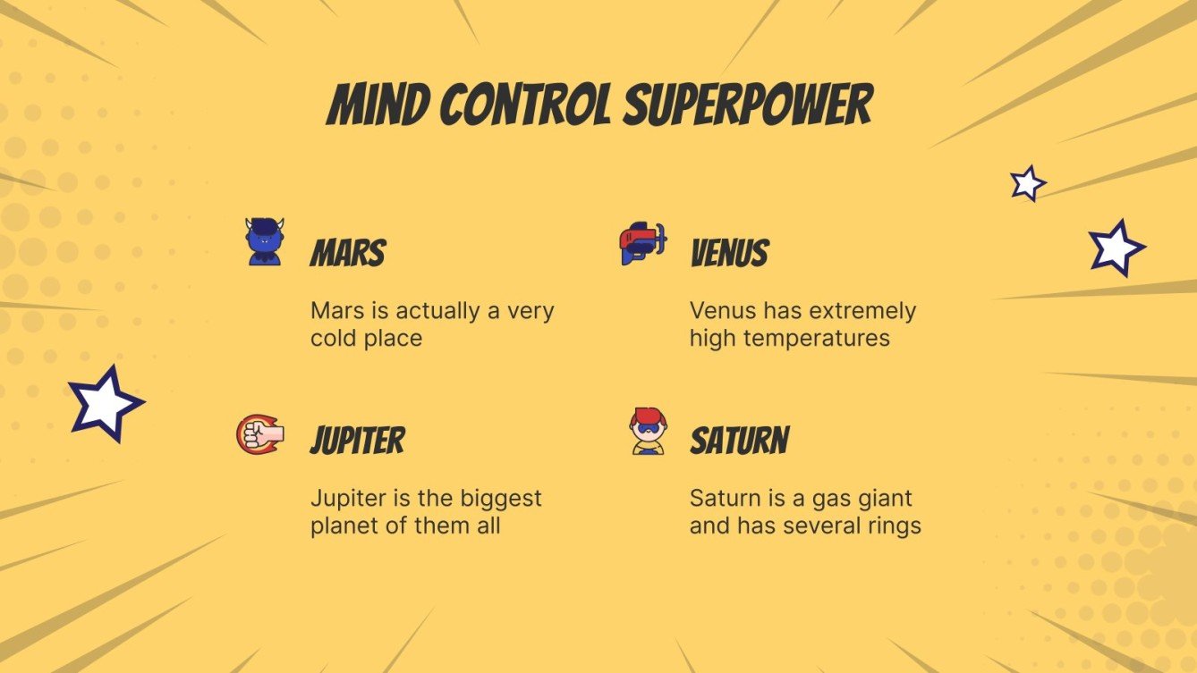 Superhero Stats Theme Presentation