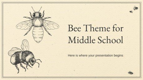 Bee Theme for Middle School Presentation