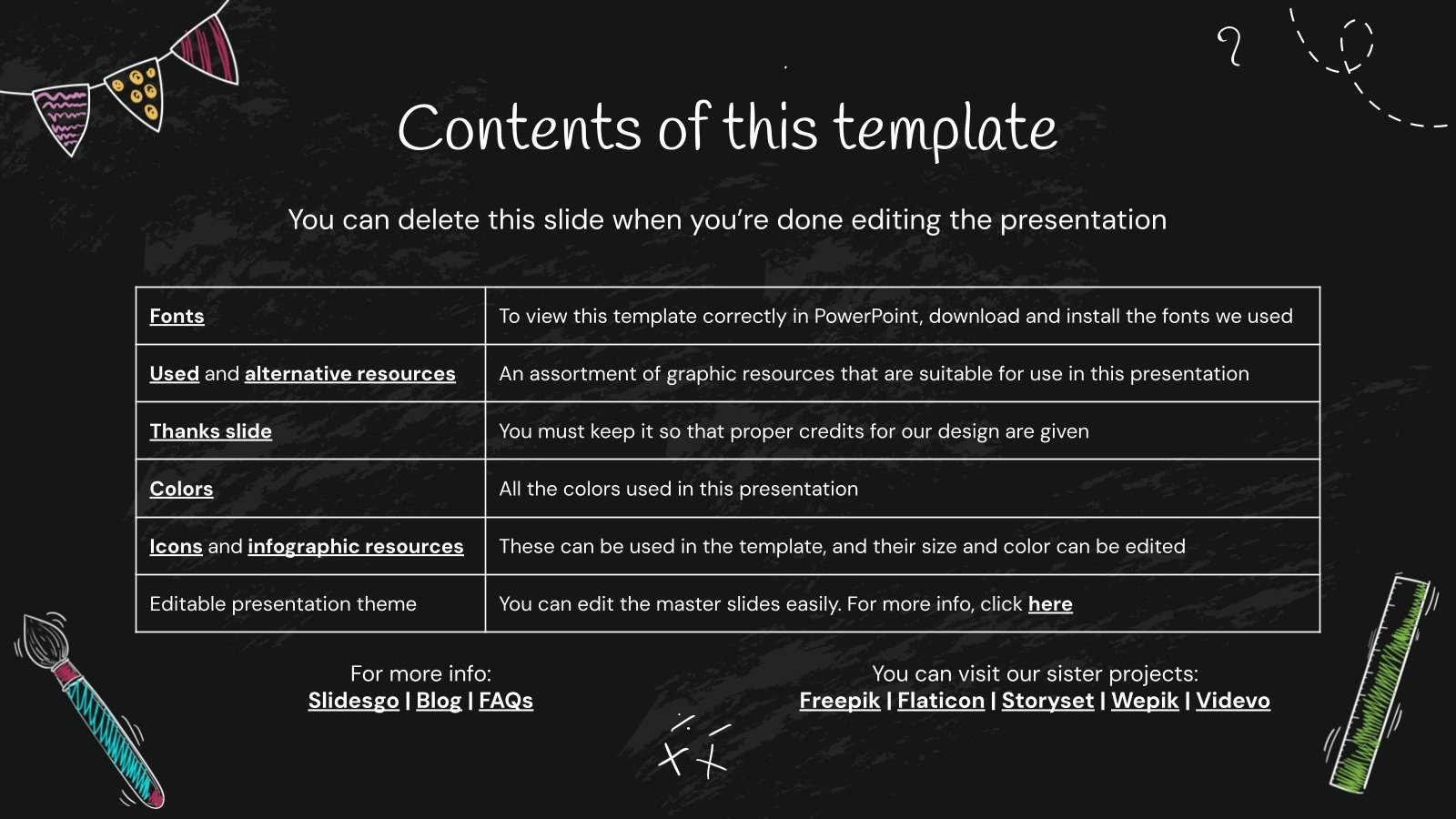 Chalkboard Background for Pre-K Presentation