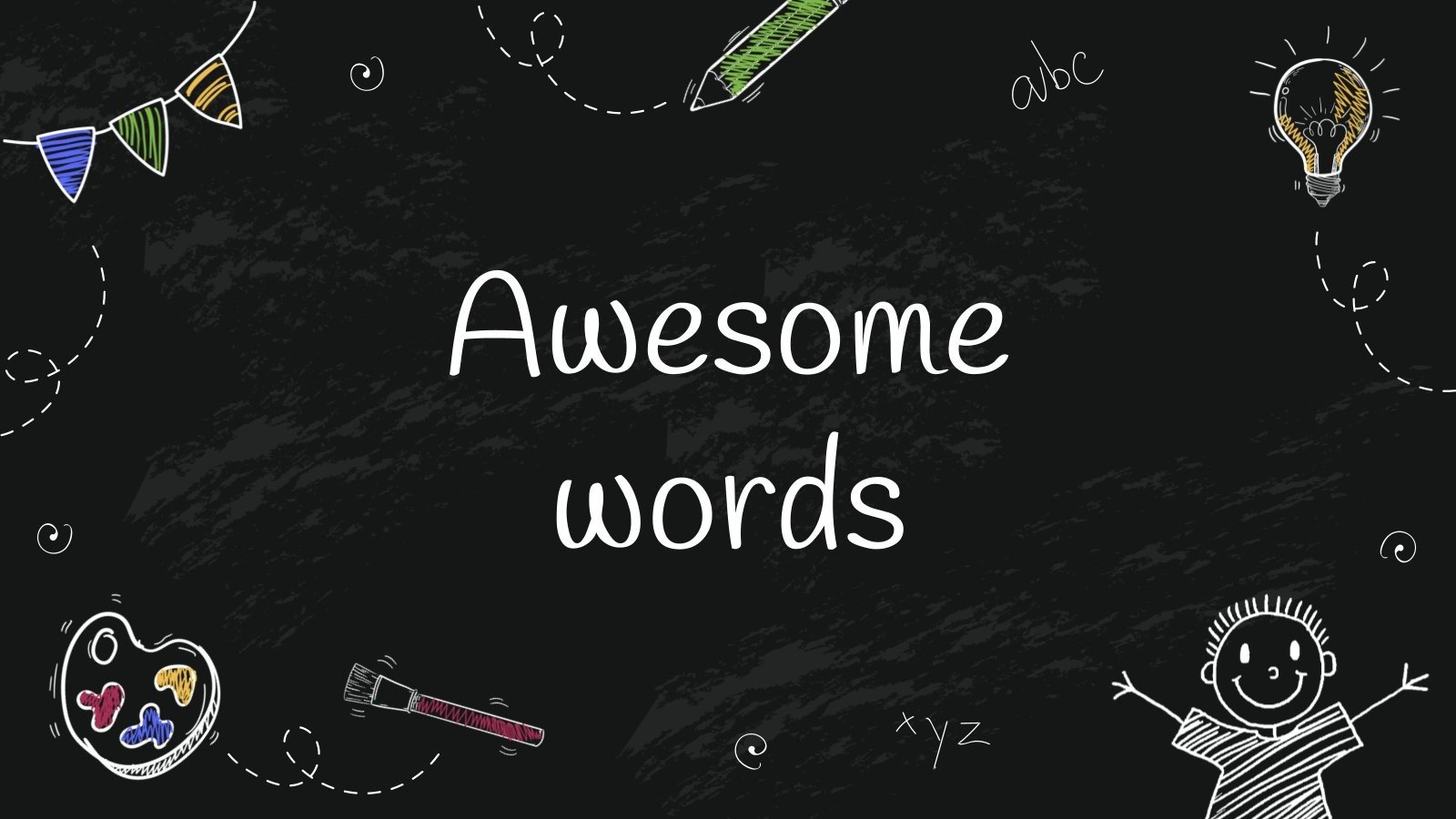 Chalkboard Background for Pre-K Presentation