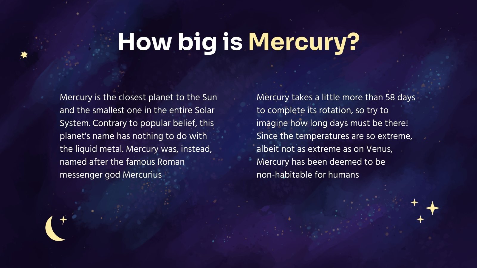 Planets Lesson: Mercury Presentation
