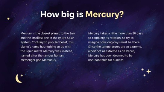 Planets Lesson: Mercury Presentation