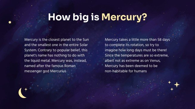 Planets Lesson: Mercury Presentation