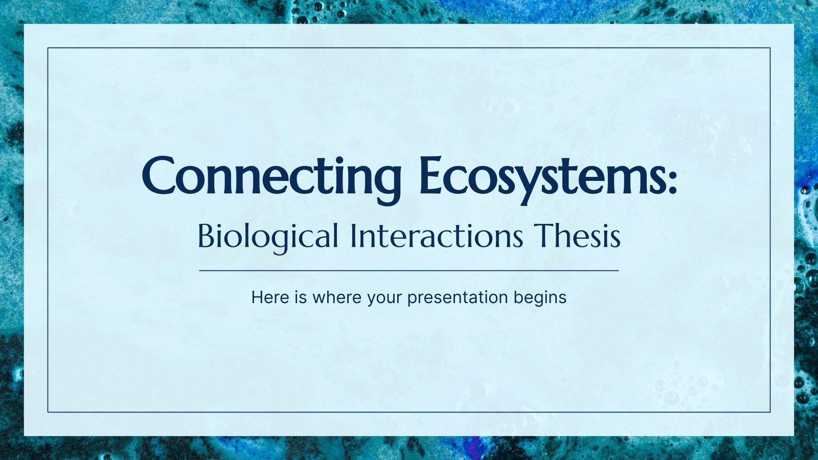 Connecting Ecosystems Biological Interactions Thesis