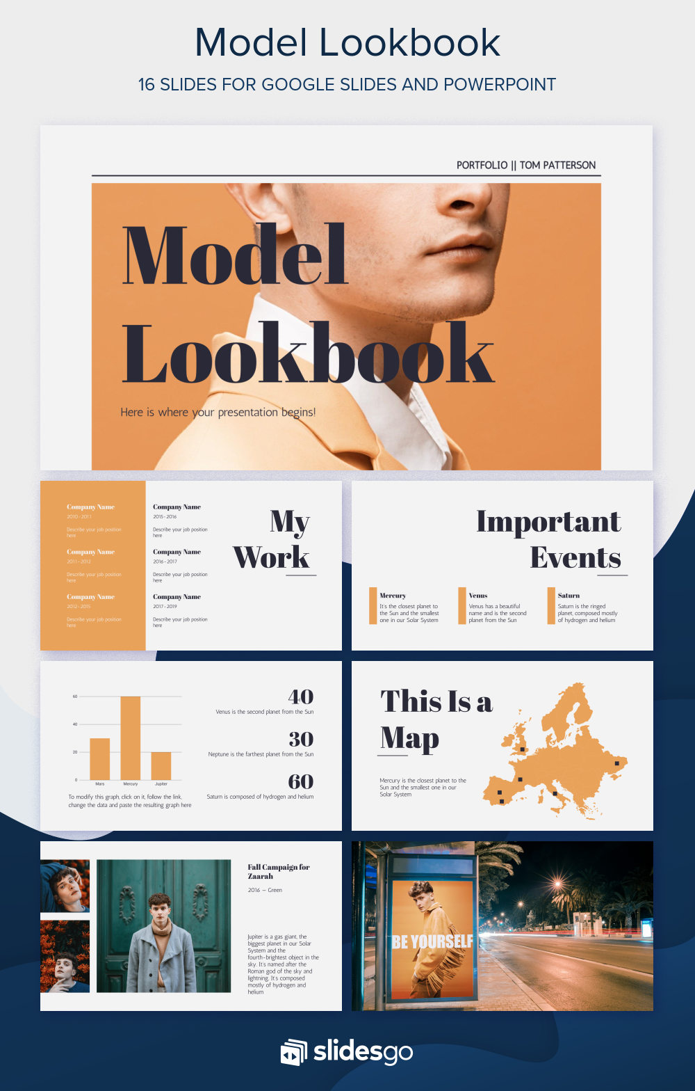 Page 3 | Model Lookbook Google Slides Theme and PowerPoint Template