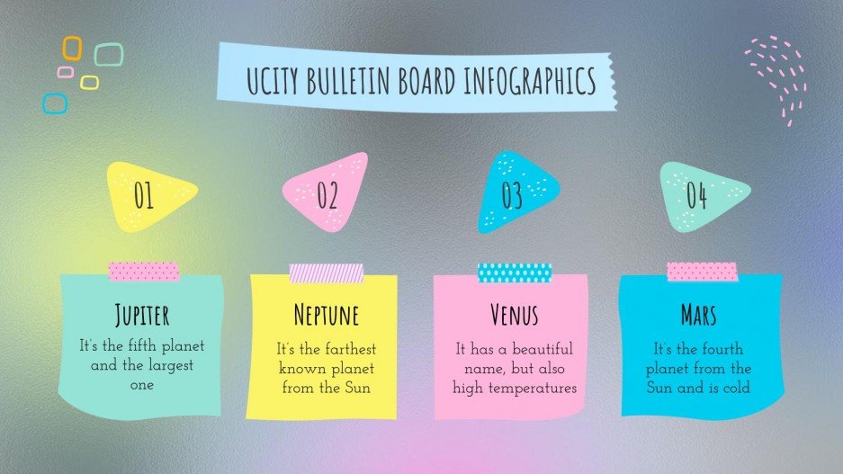 Ucity Bulletin Board Infographics | Google Slides & PPT